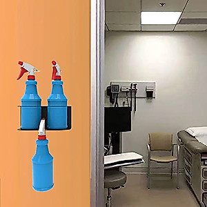 HQYing Steel Spray Bottle Holder, Storage Rack for Garage and Home, Craft Workspace Paint Bottle, Easy Install Wall Mount with Hardware (2 Bottles)