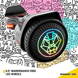 Swagtron Swagboard Twist 3 Self Balancing Hoverboard for Kids Multicolor LED Wheels and LiFePo Battery Technology, Pink