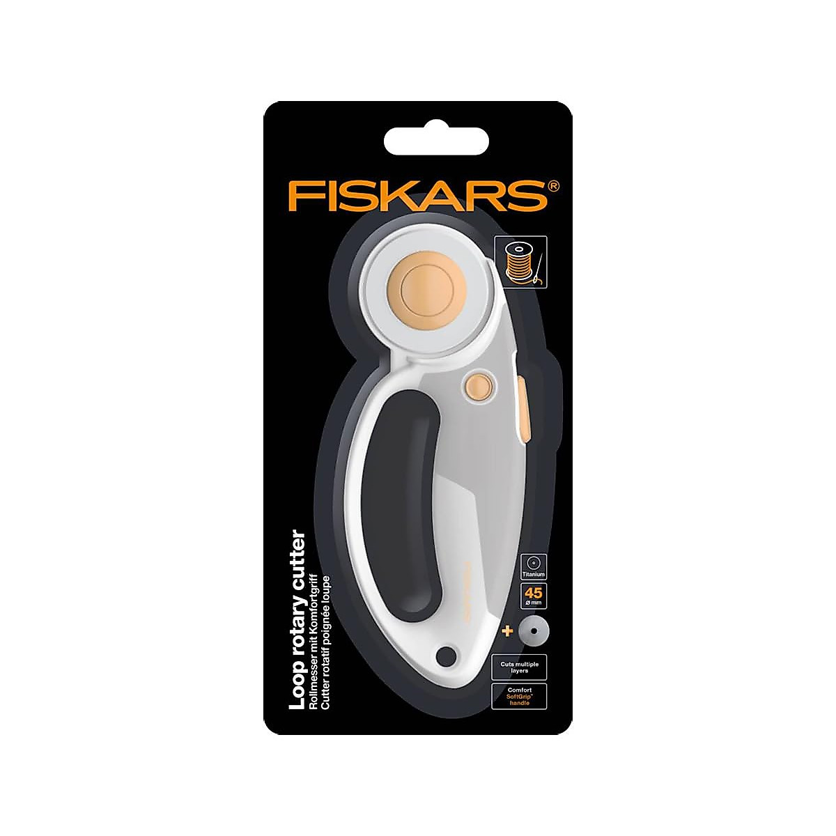 Fiskars 195210-1001 Contour Rotary Cutter, 45mm