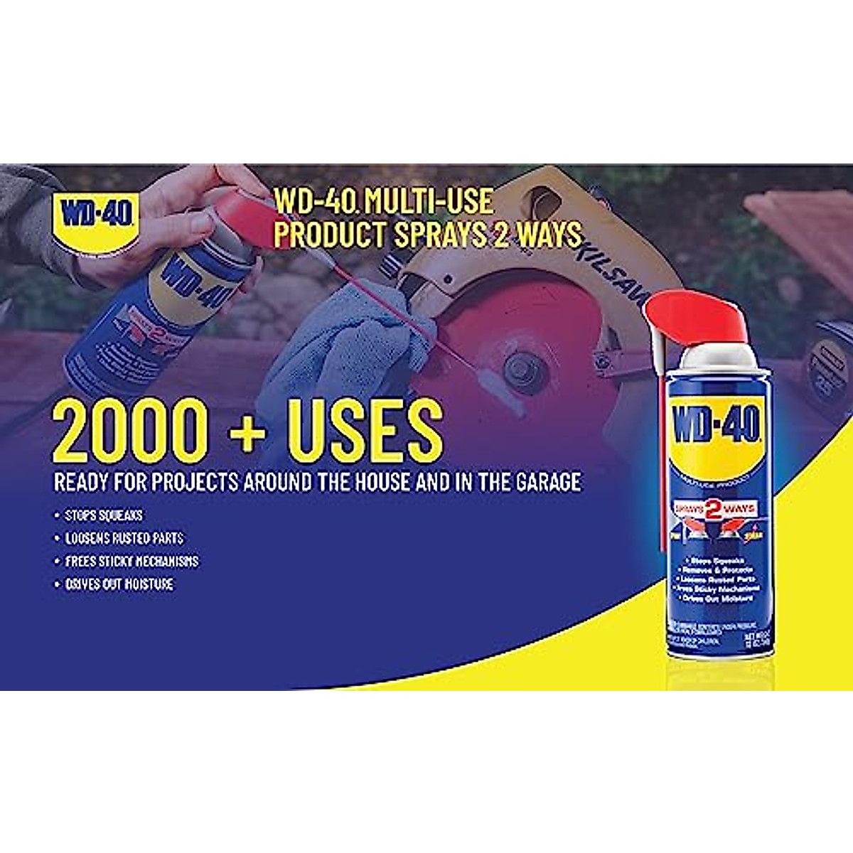 WD-40 Original Formula 3 Sizes Combo Kit: 3 OZ Mini Can, 8 OZ Smart Straw, and 12 OZ Smart Straw