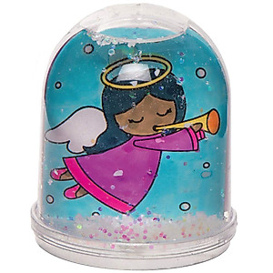 Baker Ross AX384 Angel Color in Snow Globes Kits - Box of 4, Great Christmas Arts and Crafts Supplies for Kids This Festive Season