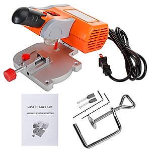 LuckyHigh Mini Benchtop Cut-Off Miter Saw 2" Blade 1/2" Cutting Depth Mini Bench Cutting Metal Wood Plastic