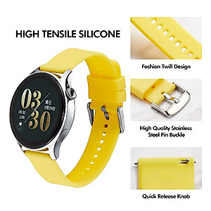 Avohome Silicone Rubber Watch Bands, Stainless Steel Buckle, Quick Release, 6 Colors to Choose, 18mm 20mm 22mm