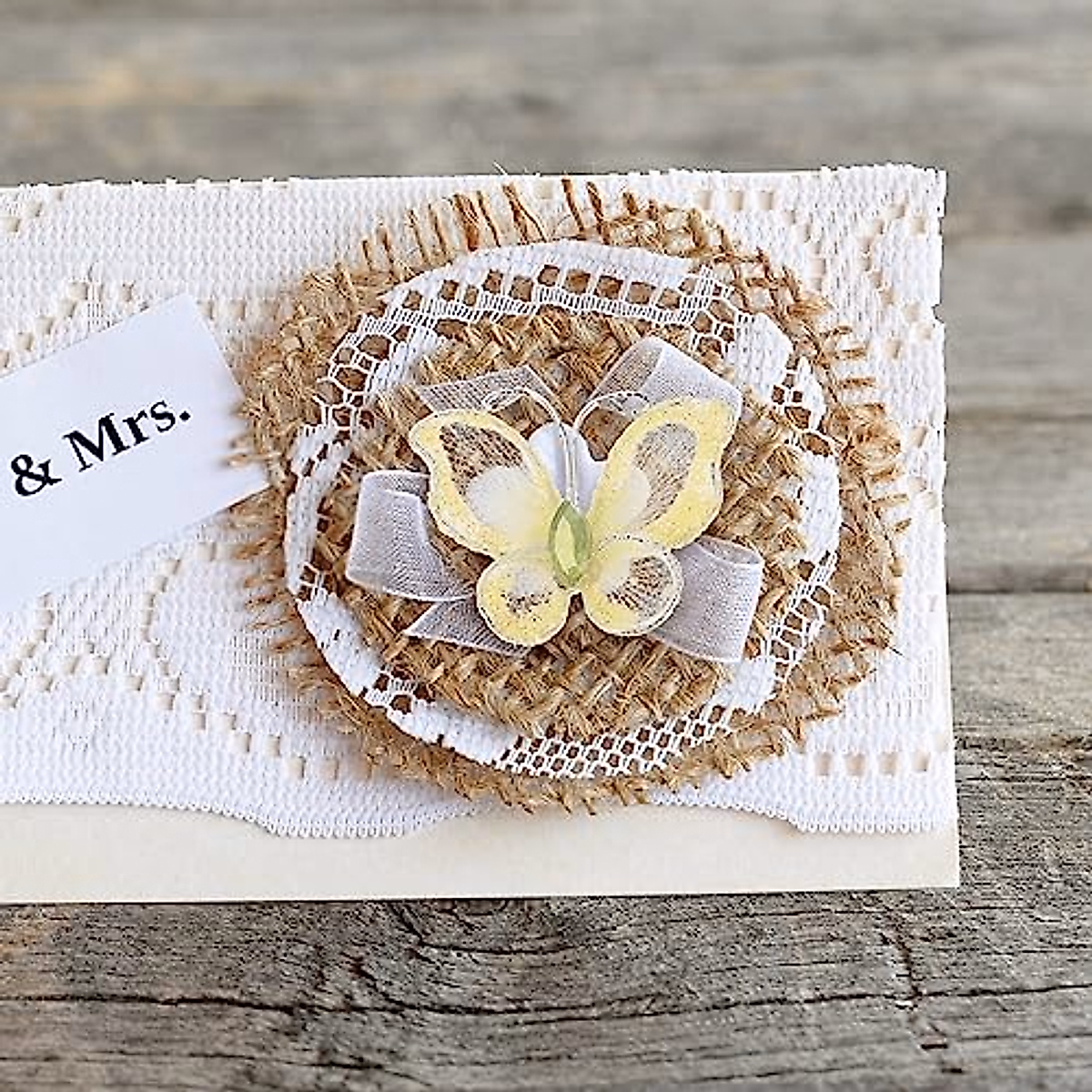 Mesh Glitter Butterfly 50Pcs Sheer Mesh Glitter Butterflies, Mesh Wire Glitter Butterfly with Gem DIY Butterfly Craft for Home Wedding Party Wall Decorations (Yellow)