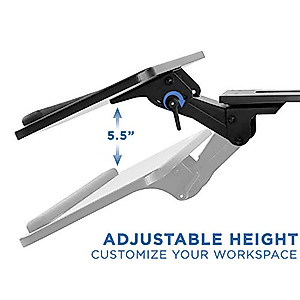 Mount-It! Adjustable Under Desk Keyboard Tray, Ergonomic Computer Keyboard and Mouse Platform with Wrist Rest Pad, Keyboard Slide Out Tray with Height, Tilt and Swivel Adjustment, Black (MI-7132)