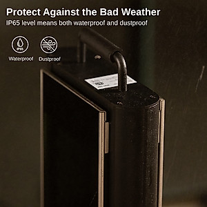 EAST OAK 1200W Patio Heater, Under Table Electric Heater with Double-Sided Design Silent Heating, IP65 Waterproof Portable Outdoor Heater with Handle and Protection from Tip-Over & Overheating