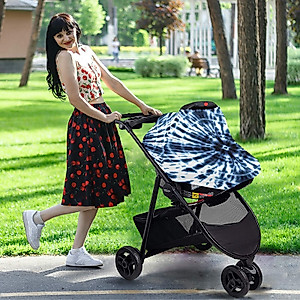 Nursing Cover Breastfeeding Scarf Navy Blue Tie Dye - Baby Car Seat Covers, Stroller Cover, Carseat Canopy (0mb7g)