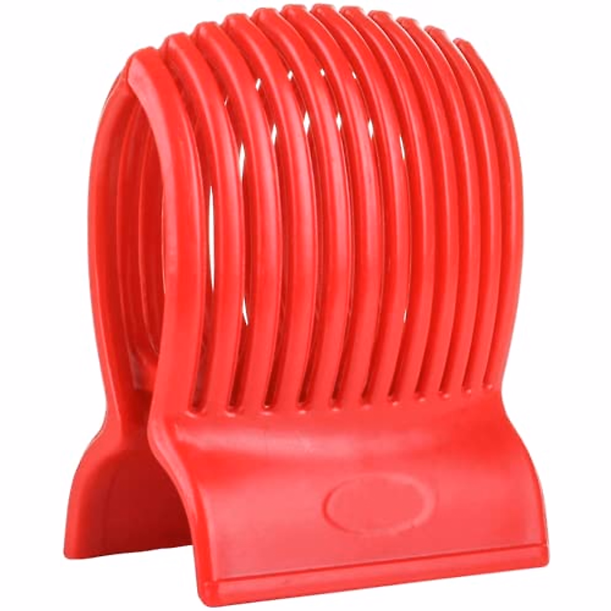 Tomato Slicer Holder with Ergonomic Grip and Dividers Vegetable Cutter for Precise Cuts Firm Tomatoes Lemons Potatoes Round Fruits Kitchen Cutting Aid Gadgets Tool