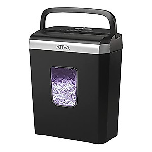 Ativa® 6-Sheet Cross-Cut Shredder, Black, A06CC19