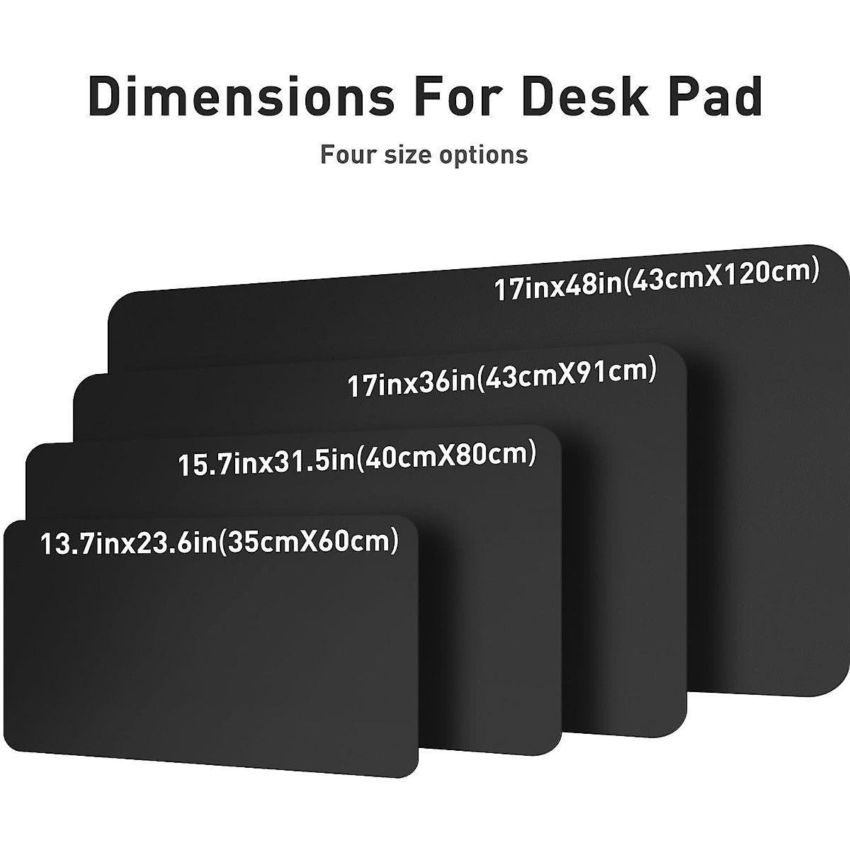 Leather Desk Pad Protector,Mouse Pad,Office Desk Mat, Non-Slip PU Leather Desk Blotter,Laptop Desk Pad,Waterproof Desk Writing Pad for Office and Home (Black,31.5" x 15.7")
