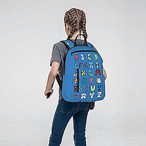 ILVTYAN Alphabet Lore Backpack, Casual Backpacks Cartoon Backpack Laptop Bags Travel Backpack Large Capacity Men Women