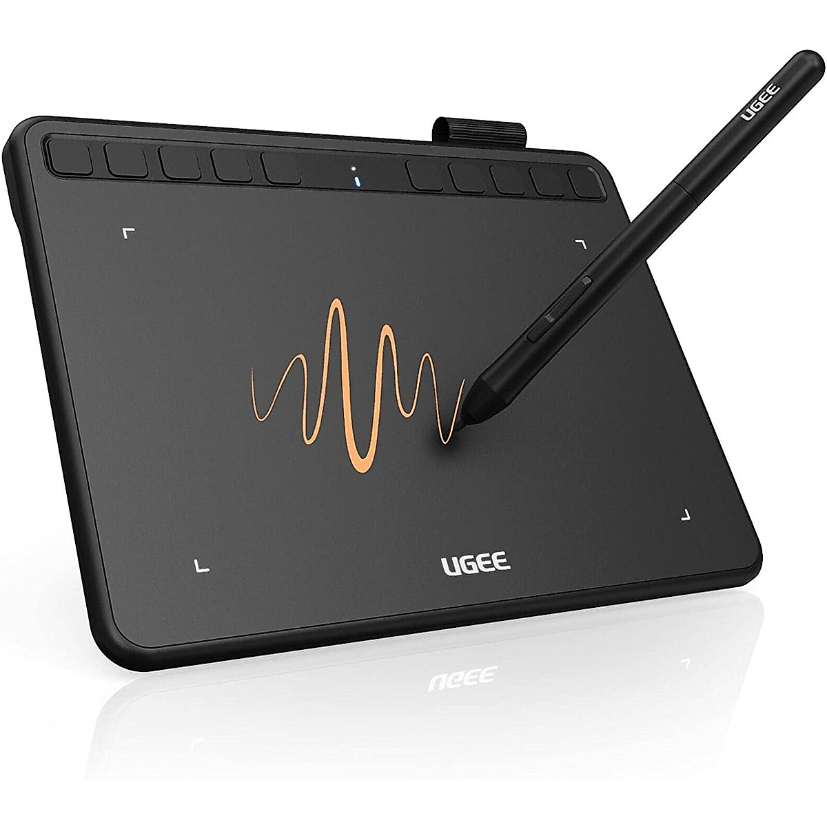 UGEE S640 Graphics Drawing Tablet, Digital Draw Art Pad with Pen Battery-Free Stylus Tilt Function 8192 Levels Pressure Sensitivity 10 Express Keys for Mac, Windows PC and Android