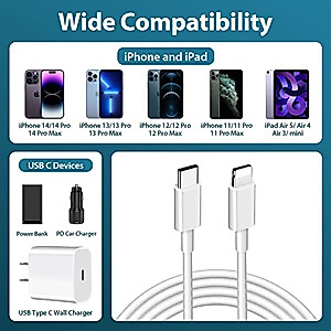ELOVEN Fast Charging Cable for iPhone 3FT(1M) USB-C Charger Cable Flexible Power Delivery Charging Cable High Speed Data Sync Cord Compatible with iPhone 14/13/12/11 Pro Max/iPad/iPad Air…