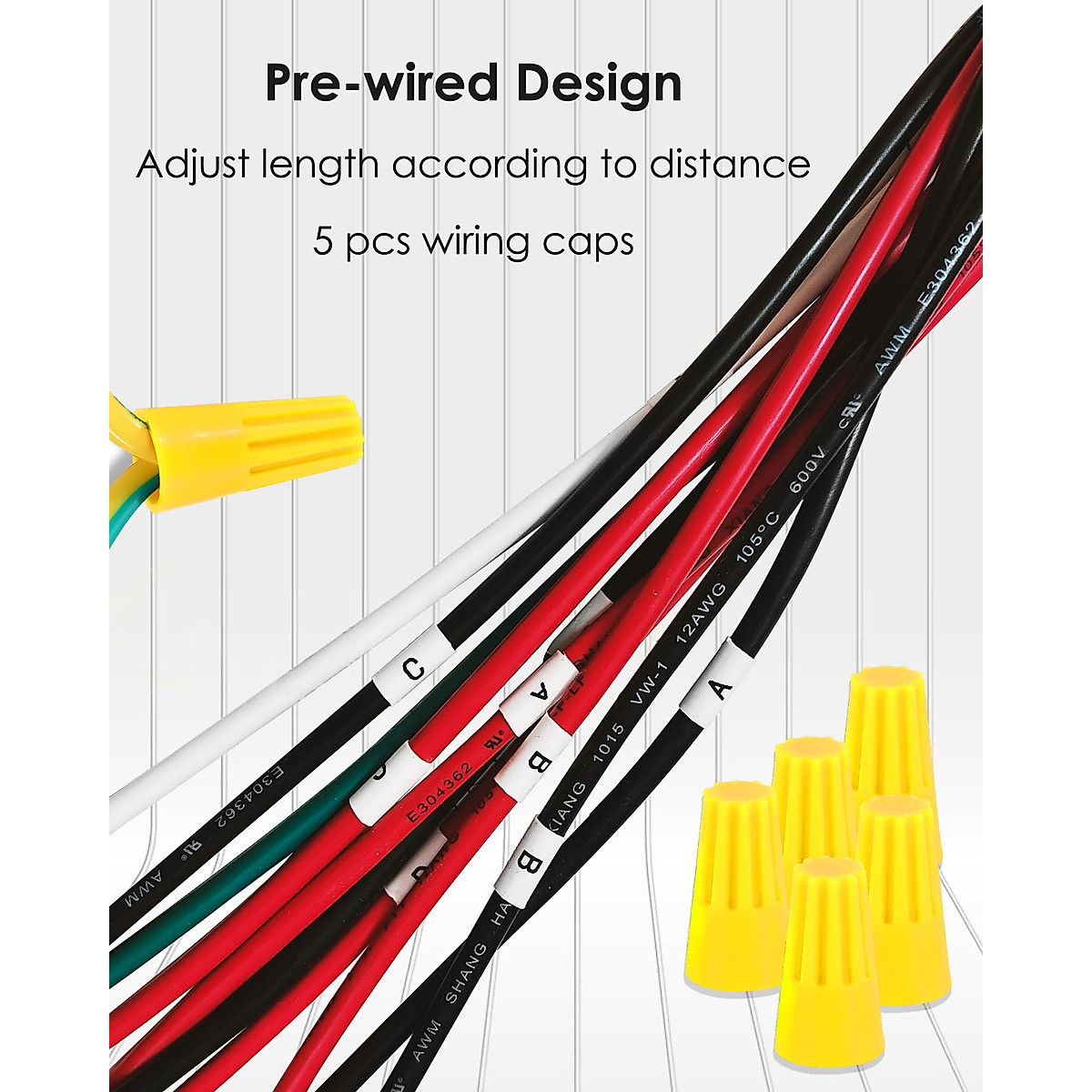 15 Amp 120V Generator Transfer Switch Kit, Prewired 4-Circuit Generator Temporary Emergency Power Supply Kit, IP67 Waterproof for Indoor/Outdoor Use