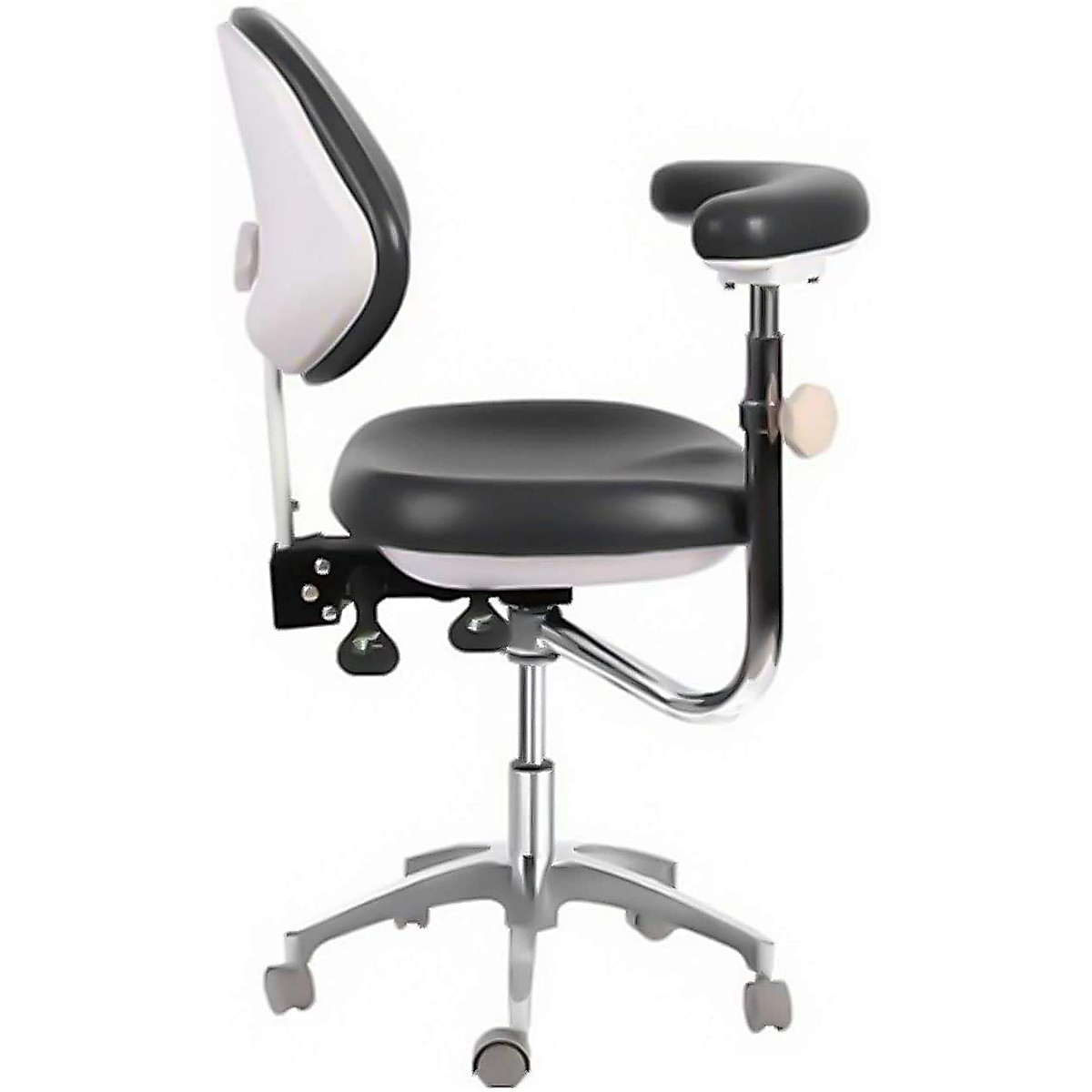 Assistant's Stool - Premium Dental Assistant's Stool, Black