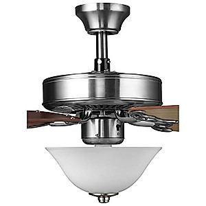 AirPro Collection 52" Five-Blade Ceiling Fan with White Etched Light Kit