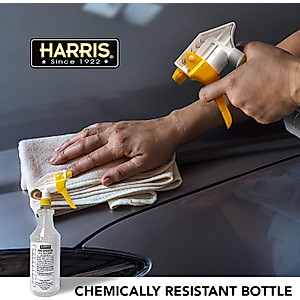 HARRIS Professional Spray Bottle 32oz, All-Purpose for Cleaning and Plants with Clear Finish, Pressurized Sprayer, Adjustable Nozzle and Measurements