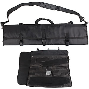 KRATARC Archery Lightweight Rolled-Up Takedown Recurve Bow Case Bow Bag with Arrow Tube Holder (Black)