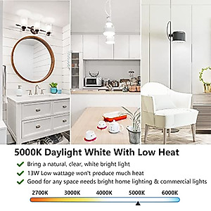 MAXvolador A19 LED Light Bulbs, 100 Watt Equivalent LED Bulbs, Daylight 5000K, 1500 Lumens, E26 Standard Base, Non-Dimmable, 13W Bright White LED Bulbs for Bedroom Living Room Home Office, 4-Pack