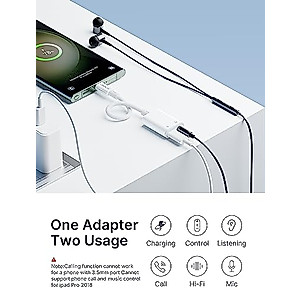 JSAUX USB C to 3.5mm Headphone and Charger Adapter, 2 in 1 USB Type C to Aux Audio Jack with PD 60W Fast Charging Dongle for Stereo Earbuds Compatible with Samsung S23/S22, iPad Pro Air, Pixel 7/6/5/4