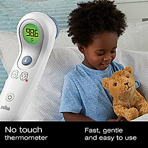 Braun No Touch and Forehead Thermometer - Touchless Thermometer for Adults, Babies, Toddlers and Kids – Fast, Reliable, and Accurate Results