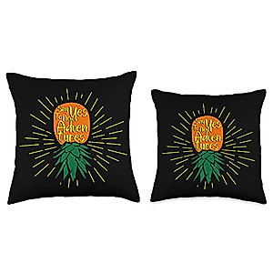 Swingers Pineapple Upside Down Lifestyle Gifts Lifestyle Swingers Adventures Throw Pillow, 16x16, Multicolor