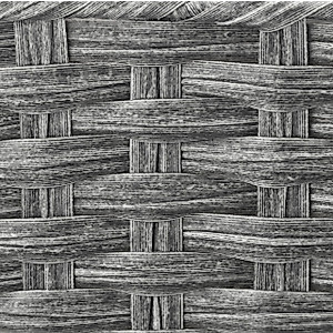 Whitmor Split Rattique Shelf Tote, Set of 2, Smokey