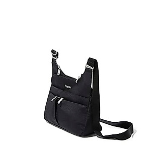 Baggallini Womens Cross Over Crossbody With RFID, Black Python, One Size US