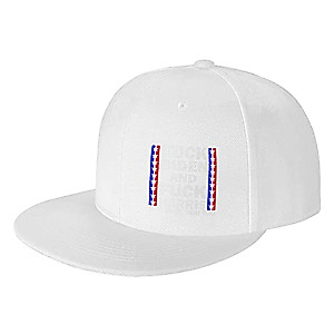 Fuck Kamala Harris and F Joe Biden Baseball Cap Flat Bill Hip Hop Style Classic Snapback Hat White