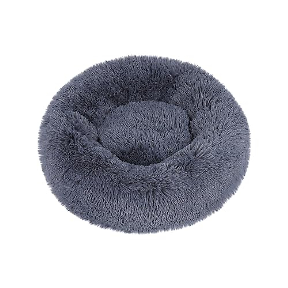 Dog Donut Bed Dog Bed Small Friday Black Deals Today Calming Donut Dog Bed Cozy Plush Fluffy Faux Fur Anti-Anxiety Warming Soft Dog Bed Dog Crate Bed Cute Dog Bed(24 in)