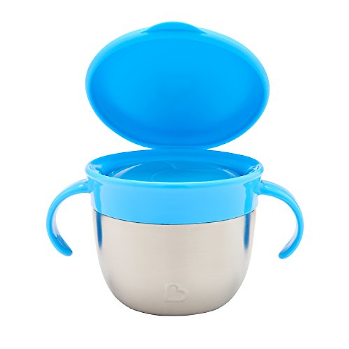 Munchkin® Snack+™ Stainless Steel Snack Catcher with Lid, 9 Ounce, Blue, 1 Pack