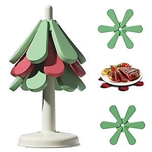 Tree Trivet Set,Silicone Trivets for Hot Dishes/Bowl/Cup/Pots and Pans, Hot Pads for Kitchen Countertops