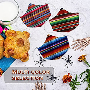 6 Pieces Fiesta Mexican Fabric Serape Cinco de Mayo Fabric Napkins Quilting Bundles for Home Fiesta Holiday Party, DIY Wrapping, Fall Crafts Decoration, Crafting Sewing Supplies, 20 x 20 Inches