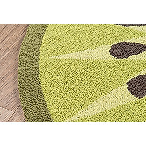 Novogratz by Momeni Cucina Kiwi Round Kitchen Mat 3' x 3' (CUCINCNA-2GRN300R)