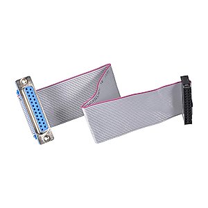 uxcell IDC Wire Flat Ribbon Cable DB25 Female to FC-26 Female Connector 2.54mm Pitch 20cm Length