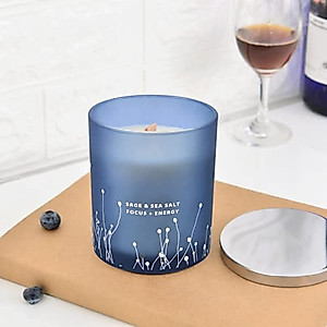 White Sage Sea Salt Candle | Sage Candles for Cleansing House | Candles for Home Scented | Sage Candle, Scented Candles for Men & Women, Energy Cleansing Candle, Relaxing Aromatherapy Scented Candle