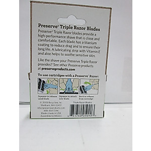 Preserve PRE-5091P2 Triple Razor Replacement Blade44; 4-Pack. This multi-pack contains 2 packs.