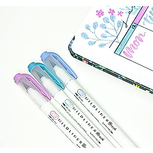 Zebra Pen Journaling and Lettering Set, Includes 6 Highlighters, 6 Brush Pens, and 6 Sarasa Clip Retractable Gel Pens, Pastel Ink Colors, 18-Pack, Multicolor (76018)