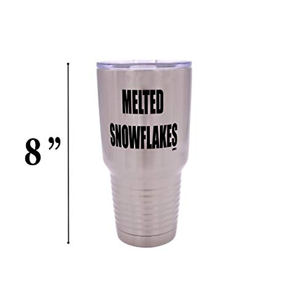 Funny Melted Snowflakes 30oz Large Stainless Steel Travel Tumbler Mug Cup Gift For Conservative Or Republican Political Novelty