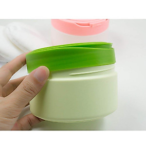 1 Pcs Baby After-Bath Powder Puff Box Empty Refillable Plastic Baby Skin Care Baby Powder Container Portable Talcum Powder Case Jar with Powder Puff and Sifter for Home and Travel (Green)