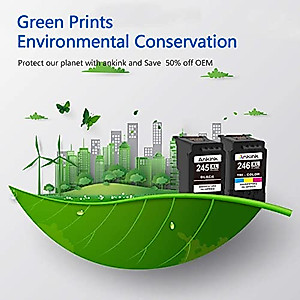 Ankink Higher Yield 245XL 246XL Ink Cartridge Black Color Combo Fit for Cannon MX490 MX492 MG2522 TS3100 TS3122 TS3300 TS3322 TS3320 TR4500 TR4520 TR4522 MG2500 Printer Canon PG 245 CL 246 XL