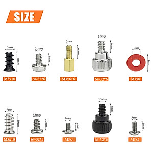HELIFOUNER 360 Pieces Computer Standoffs Screws Assortment Kit for Hard Drive Computer Case Motherboard Fan Power Graphics