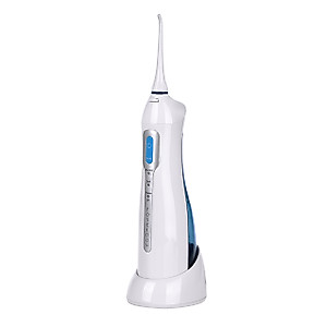 ToiletTree Products Oral Irrigator by Poseidon Portable and Cordless Water Flosser (w/Charging Cradle, White)
