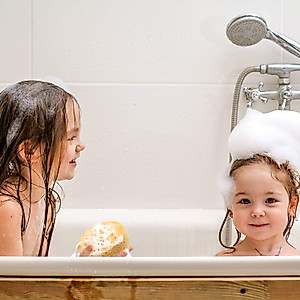 6 Pieces Foam Body Sponge Soft Exfoliating Bath Sponge Shower Sponge Body Scrubber for Adults and Kids Body Cleansing Supplies, 5.5 Inch