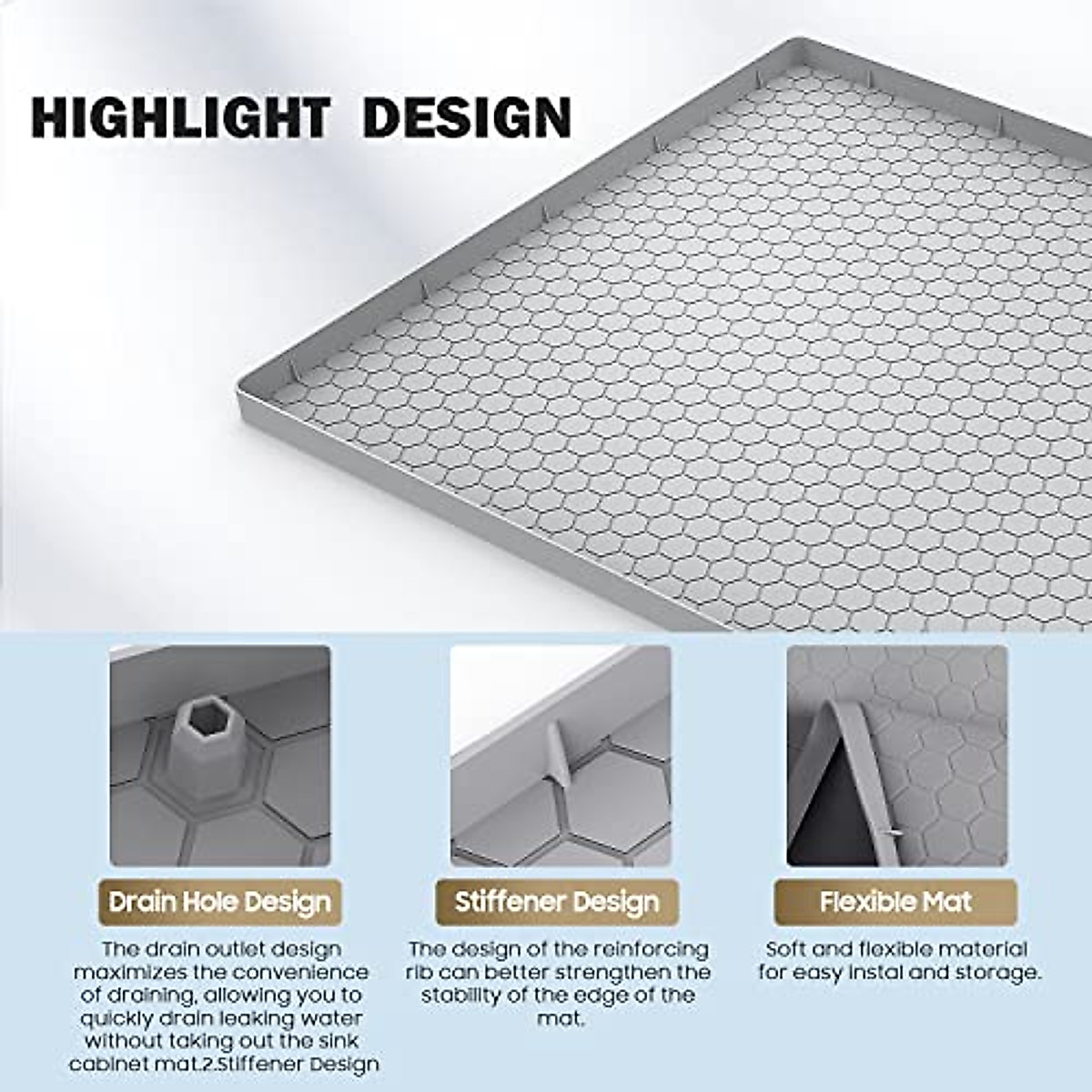 KOCWELL Ziplock Bag Organizer and Plastic Wrap Dispenser with Cutter & Under Sink Organizer Set