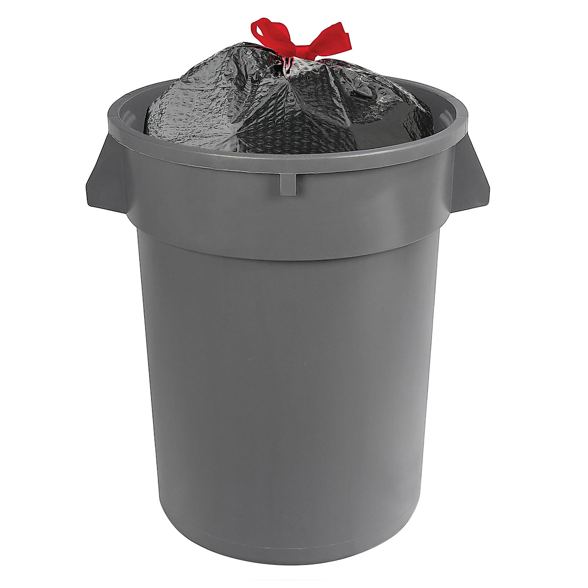 Amazon Basics Flextra Multipurpose Drawstring Trash Bags, 30 Gallon, 50 Count