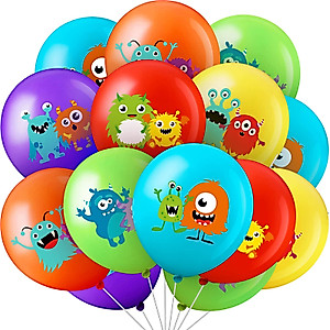 60 Pieces Bash Balloons Decorative Birthday Party Supplies Kids' Party Balloons 6 Styles Balloon Toy Kid for Kids Boys Girls Birthday Party Favors