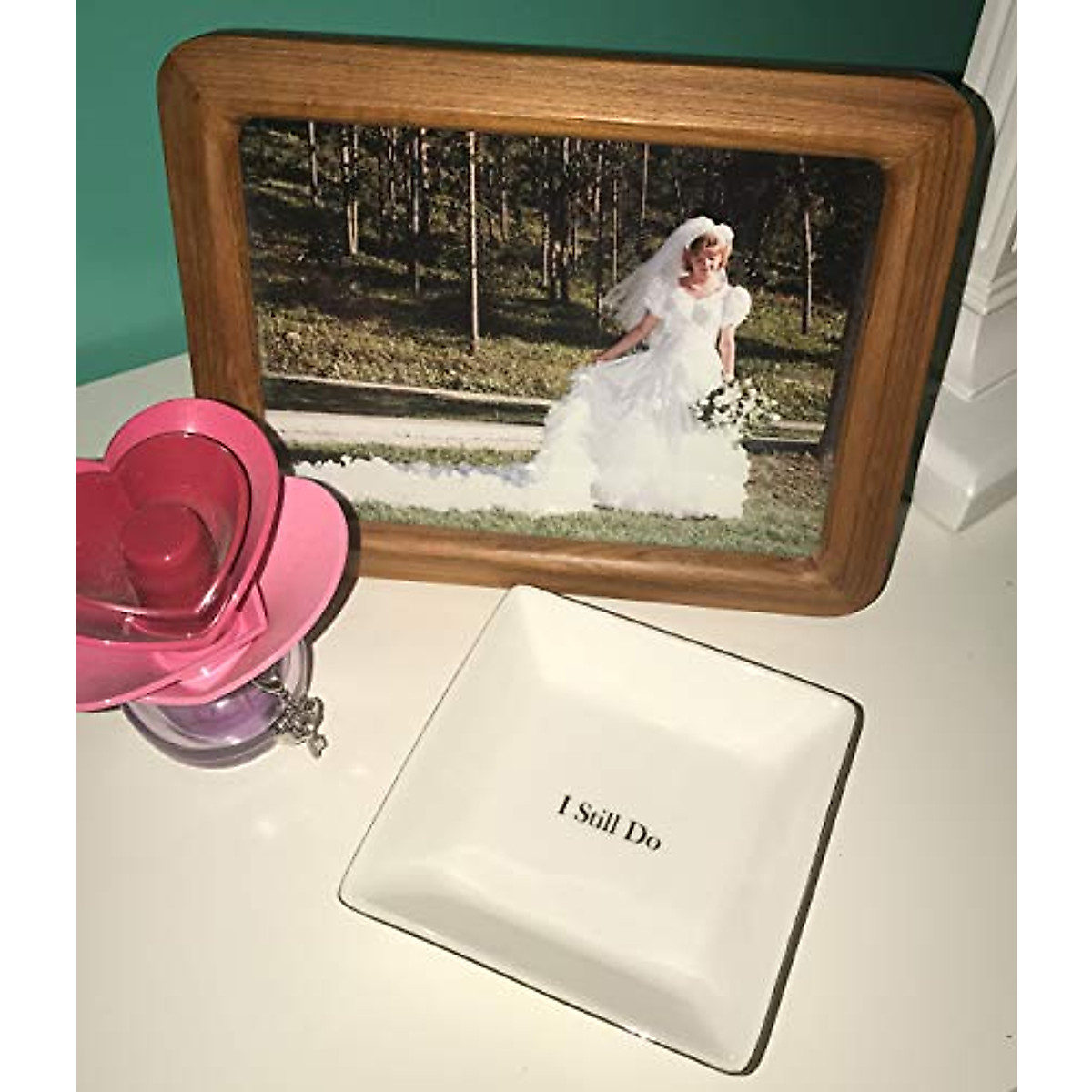 Simply Charmed I Still Do Gift for Wife or Husband – Ceramic Jewelry Dish or Ring Holder – Elegant Trinket Tray