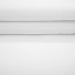 River Dream Sheer Fabric Shower Curtain with Snap-in Liner, Black Satin Stripe Accent, No Hooks Needed, Includes Magnetic Weights and Chrome Split Rings, 71" W x 74" H, White.