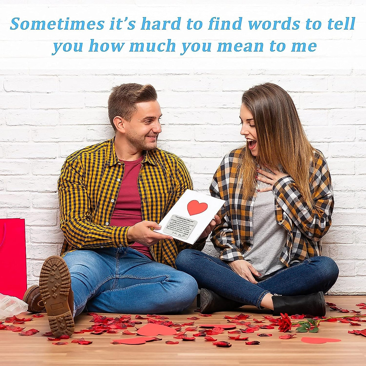 Demiwise Wallet Card, Metal Engraved Wallet Insert Card（FOR MY LOVE ), Metal Gift Card for Him or Her, Anniversary Card for Wedding, Birthday and Valentine's Day